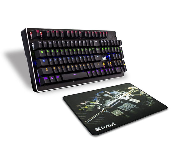 Mechanical Gaming Keyboard(104 keys) and Mouse Pad Combo – TEXET
